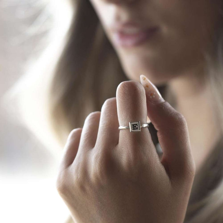 Personalized Sterling Silver and Gold Monogram Rings – Daily Monogram